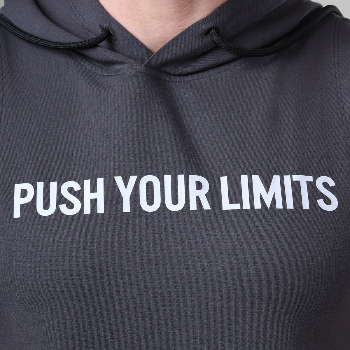 Push Sleeveless Hoodie Dark Grey – Grow Athleisure