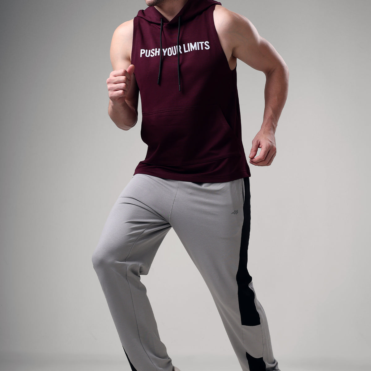Push Sleeveless Hoodie Wine – Grow Athleisure